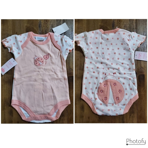 Bon Bebe | One Pieces | Nwt Bon Bebe Baby Girl Peach White Floral Lady ...